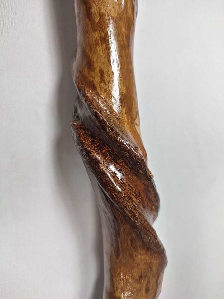 52.5" Vine-Twisted Hiking Staff Handmade Wooden Walking Stick, Self ...