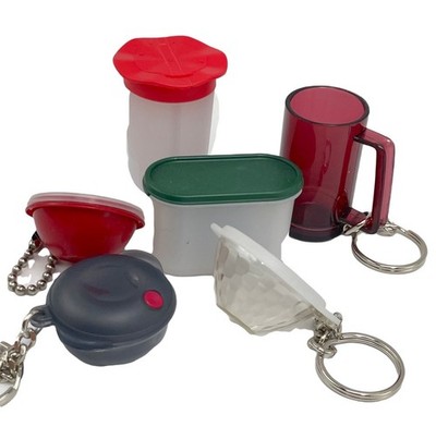 Tupperware Tiny Treasures Keychains, Magnet, Mini Divided Salt and ...
