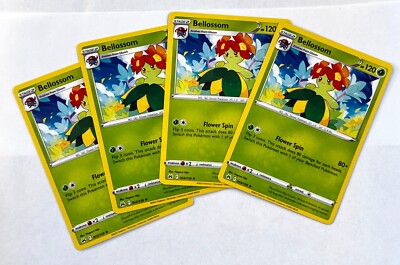 Bellossom Rare 003/159 x4 4x Pokémon Card Crown Zenith 2023 Playset | eBay
