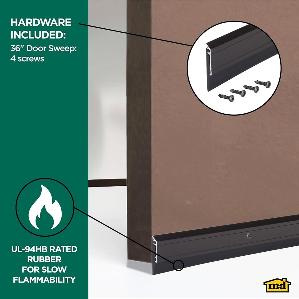 Robust Aluminum Door Sweep - Ideal for Commercial & Residential, Bronze ...