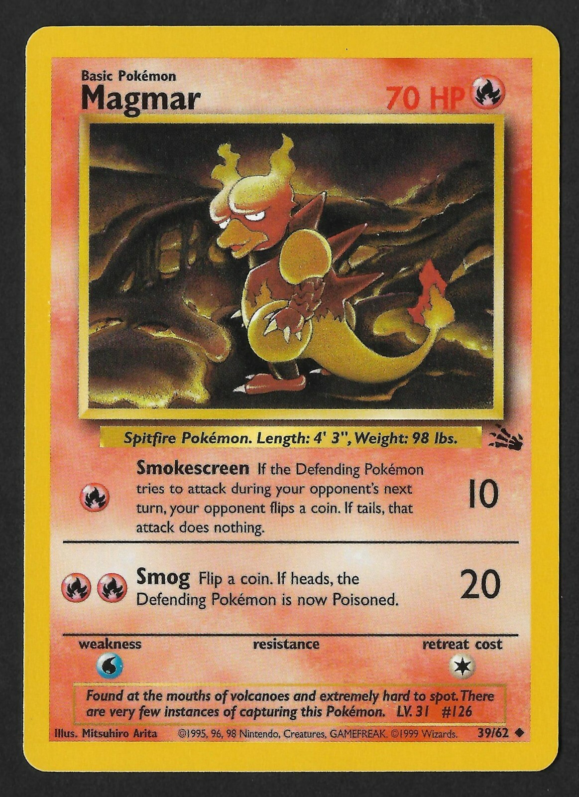 1999 MAGMAR 126 BASIC SET POKEMON CARD ~R58 | eBay