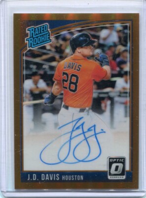 2018 Optic - JD DAVIS - Bronze Autograph Prizm Rookie - HOUSTON ASTROS ...
