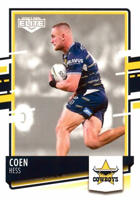 2021 NORTH QUEENSLAND COWBOYS NRL Card COEN HESS Elite | eBay Australia
