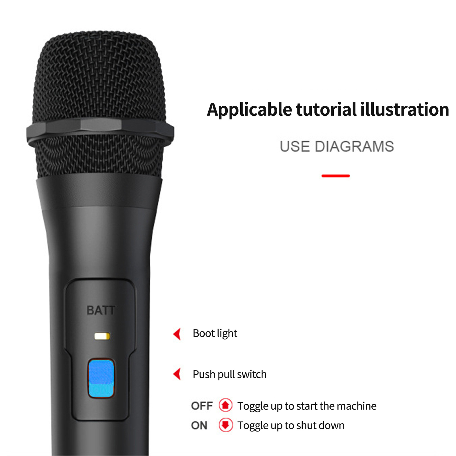 1 Set Handheld Microphone 50 Meters Long Distance Transmission Giving ...