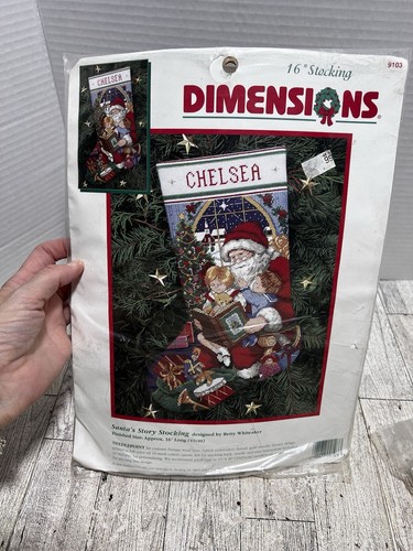 Dimensions Christmas Holiday Needlepoint Stocking Kit, SANTA'S STORY ...