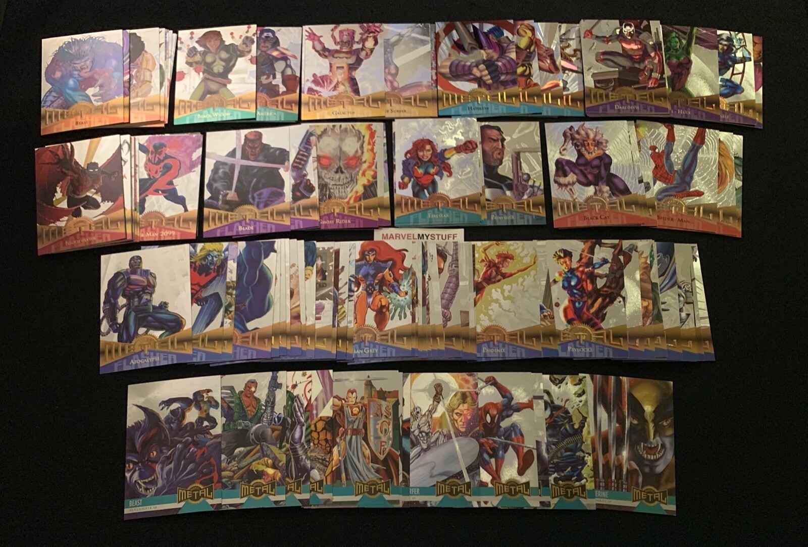 1995 FLEER MARVEL METAL SILVER FLASHERS CARD SINGLES YOU CHOOSE FLASHER ...