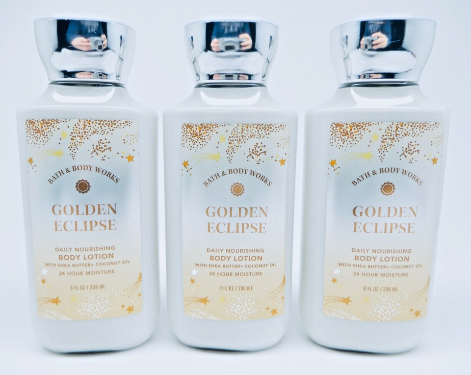3 BATH & BODY WORKS GOLDEN ECLIPSE DAILY NOURISHING MOISTURE BODY ...
