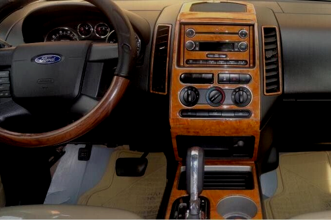 FORD EDGE SE SEL FITS 07 -2010 INTERIOR SET CARBON ALUM WOOD DASH TRIM ...