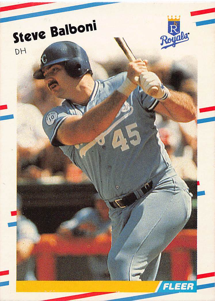 Steve Balboni 1988 Fleer 251 Kansas City Royals BASEBALL Card | eBay
