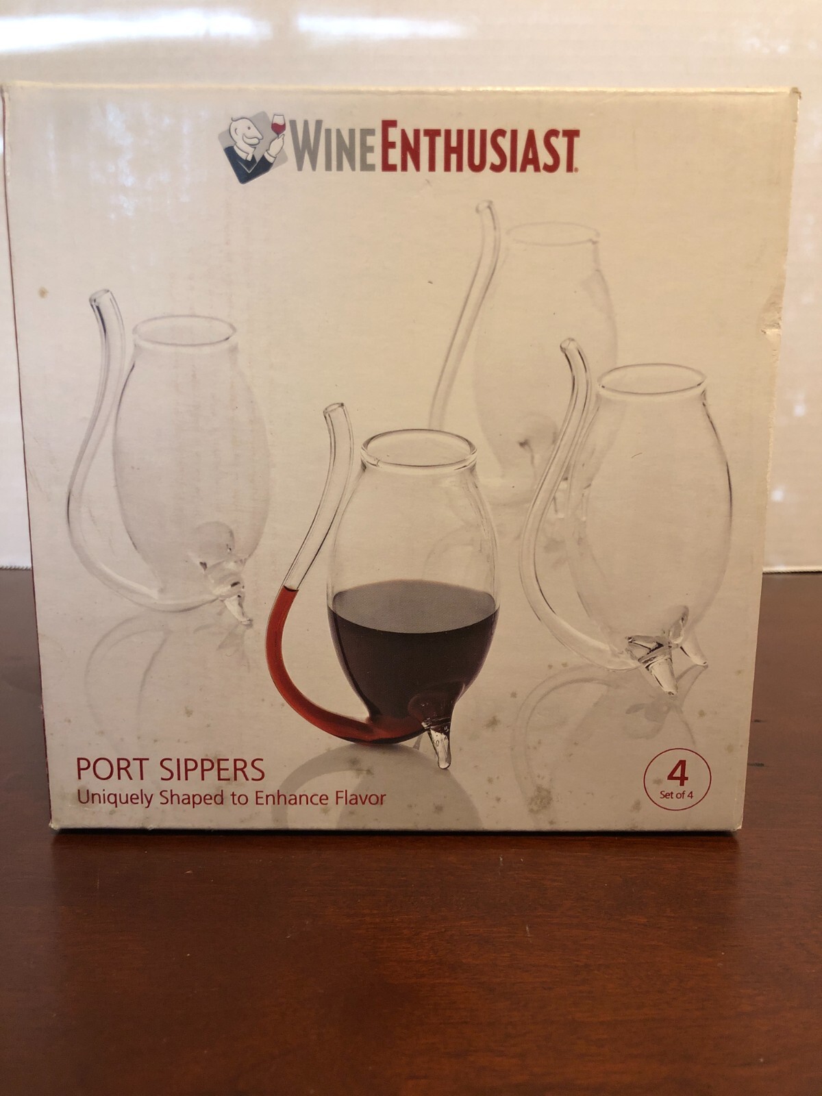 Set Of 4 Wine Enthusiast Uniquely Shaped To Enhance Flavoer Port ...