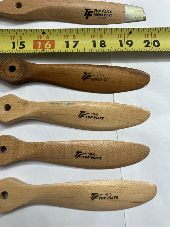 Vintage RC Model Airplane Wood Propellers Top Flite 10 6 | eBay