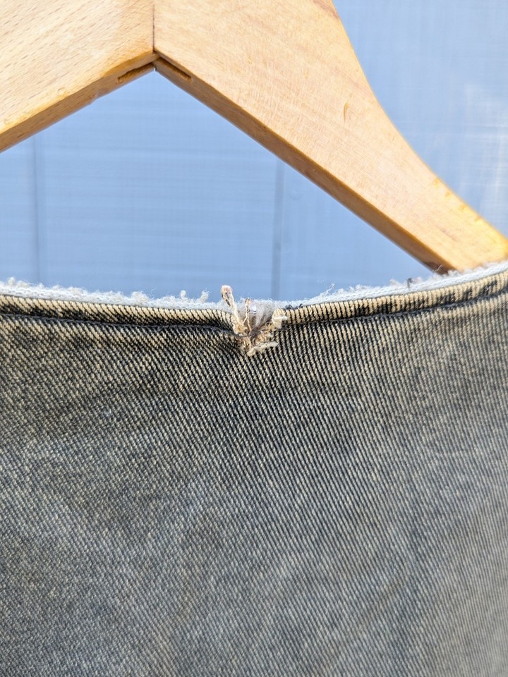 WOOLRICH Vtg Brown Denim Sherpa Fleece Lined VEST JACKET Men's L | eBay