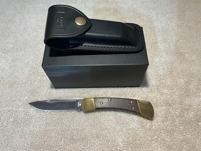 Buck 110 Folding Hunter Burlap Handle - Drop Point Blade, Brand New in ...