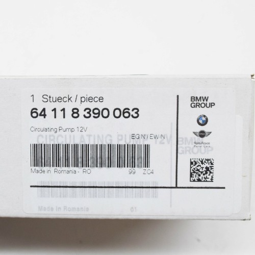 NEW BMW 5 E34 ADDITIONAL WATER PUMP 64118390063 4.0 PETROL OEM NO DUTY ...