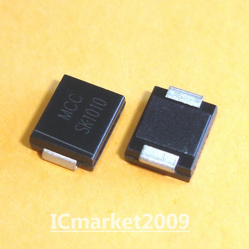 10 PCS SK1010 SMC DO-214AB 10Amp 100Volts SMD Schottky Barrier ...