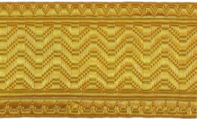 50mm ARTILLERY GOLD METAL WIRE BRAID LACE FOR ARMY, MILITARY, UNIFORM ...