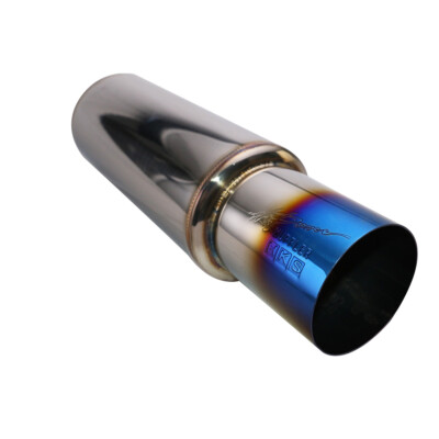 2.5'' Inlet 4'' OD Great Sound Exhaust Muffler Tips 5'' Body Resonator ...