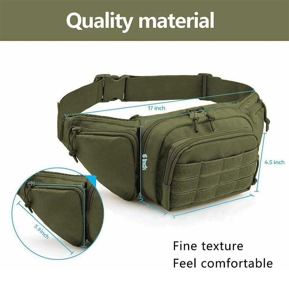 Concealed Carry Fanny Pack Holster Tactical Pistol Waist Pack Bag Gun ...