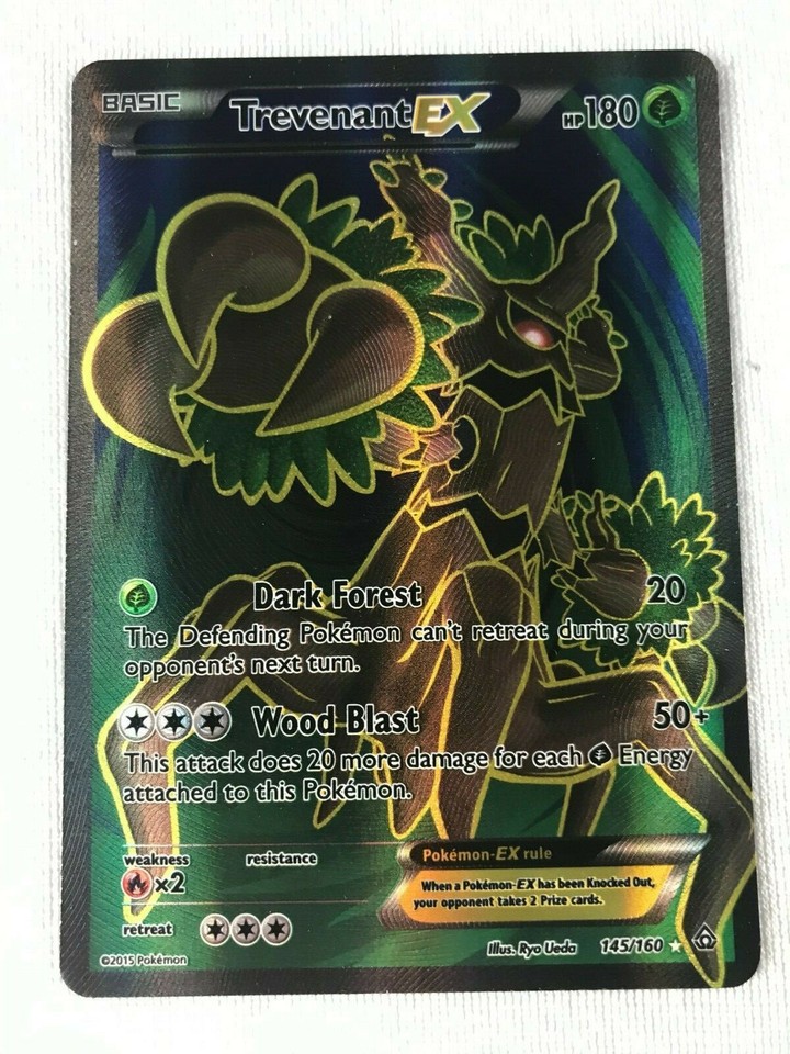 Trevenant EX FULL ART ULTRA RARE 145/160 Pokemon XY Primal Clash Holo ...