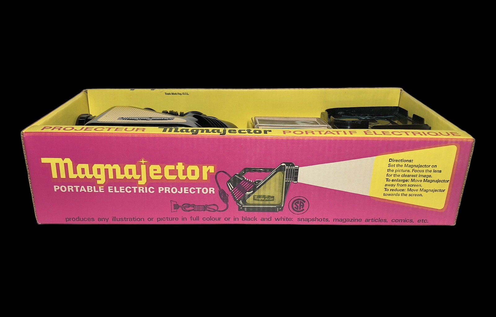 Vintage Unused Mid Century Deluxe Magnajector Toy Projector Screen ...