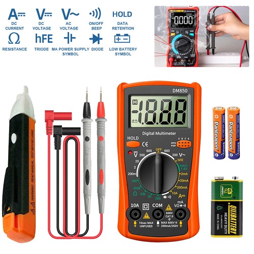 Electronic Digital Multimeter 1999 Count Multimeter AC/DC Ohm Tester ...