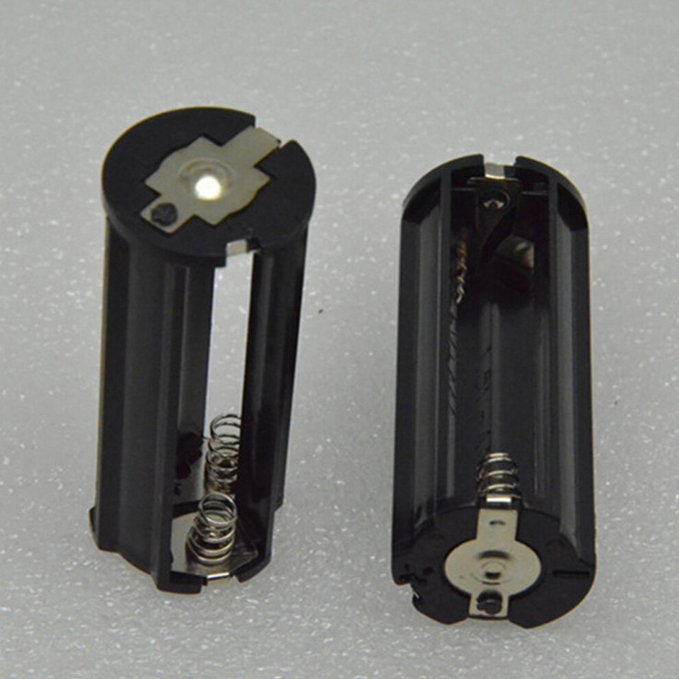 2pcs Cylindrical 3 AAA Battery Holder Plastic Adapter Case Box For ...