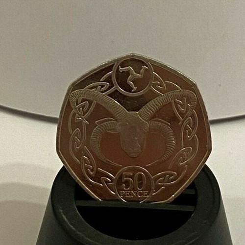 2017 ISLE OF MAN IOM MANX 50p Fifty Pence Loaghtan Sheep Ram UNC Coin ...