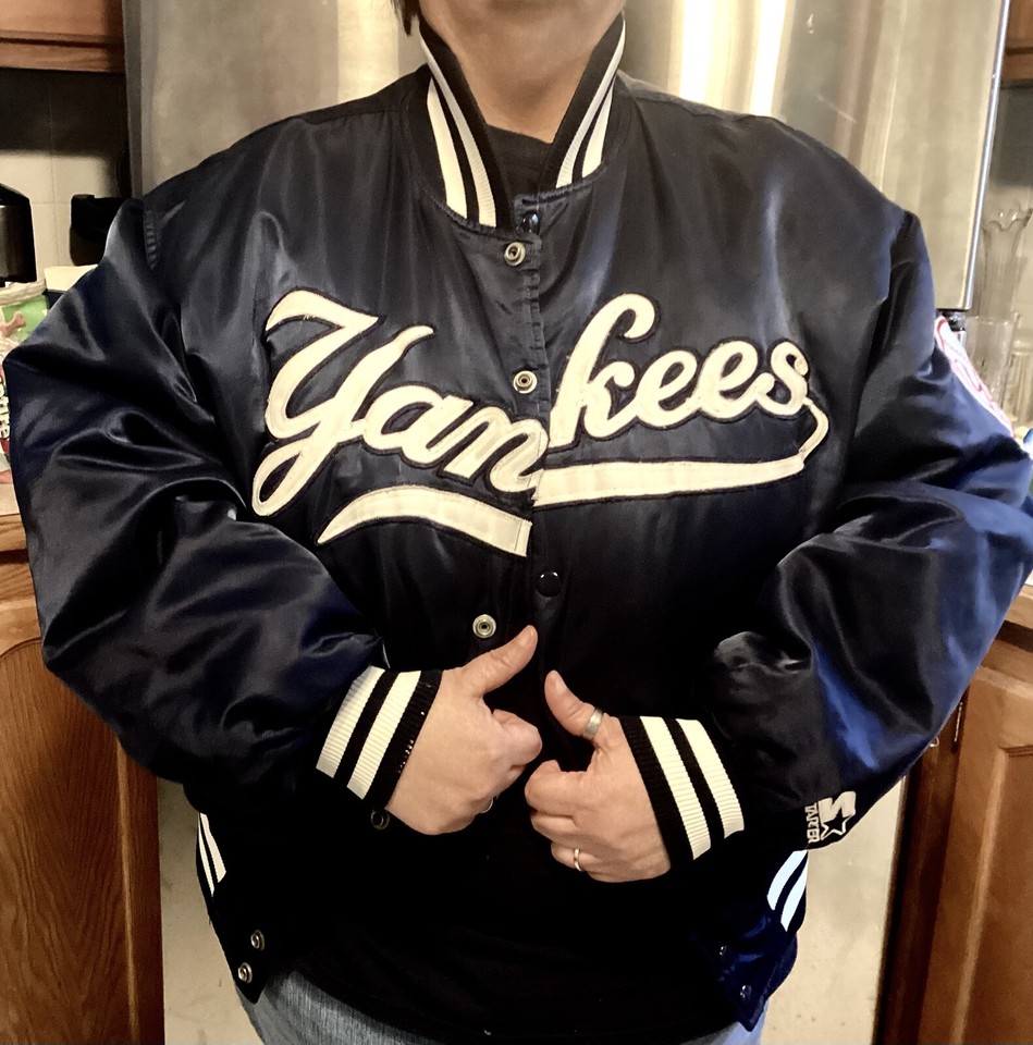 Rare New York Yankees NY Satin Starter Jacket 1998 World Series ...