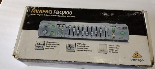 Behringer FBQ800 Ultra-Compact 9-Band Graphic Equalizer New Box Wear ...