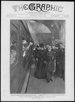 1906 Antique Print - LONDON Victoria Station Princess Ena Spain King ...