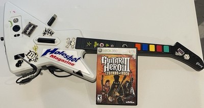 Xbox 360 Guitar Hero Gibson X-Plorer Wired Controller RedOctane Tested ...