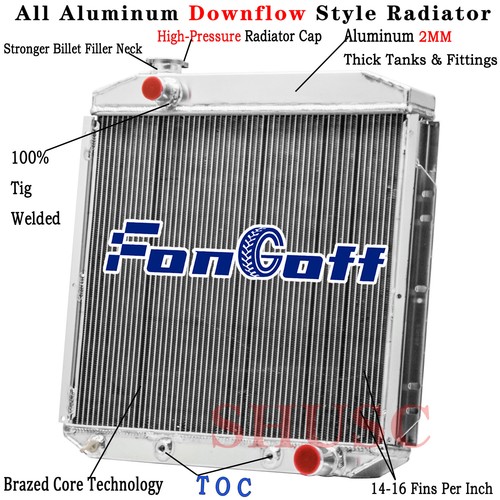 3 Rows Aluminum Radiator For 1953-1956 55 Ford F100 F150 F250 F350 ...