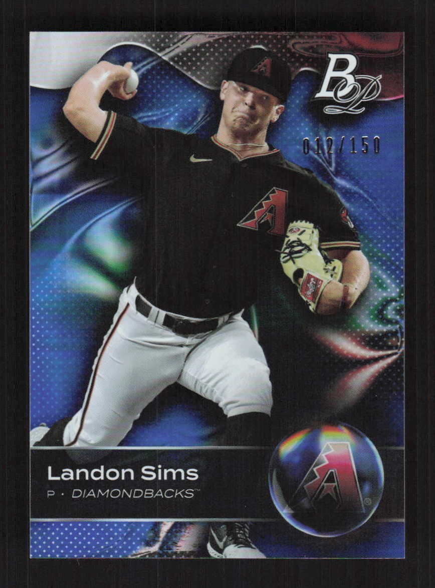 LANDON SIMS 2023 Bowman Platinum BLUE /150 #TOP-94 | eBay