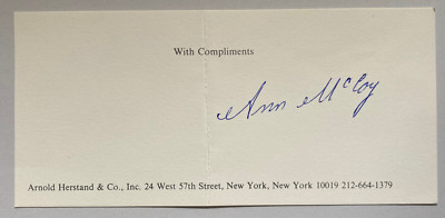 Ann McCoy - Kunst - original Autogramm - Größe 20 x 9 cm | eBay.de