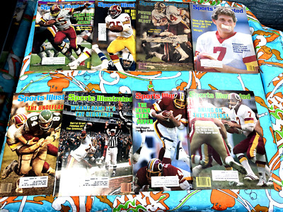 Vintage Sports Illustrated 1976-84 NFL Washington Redskins Magazine Lot ...