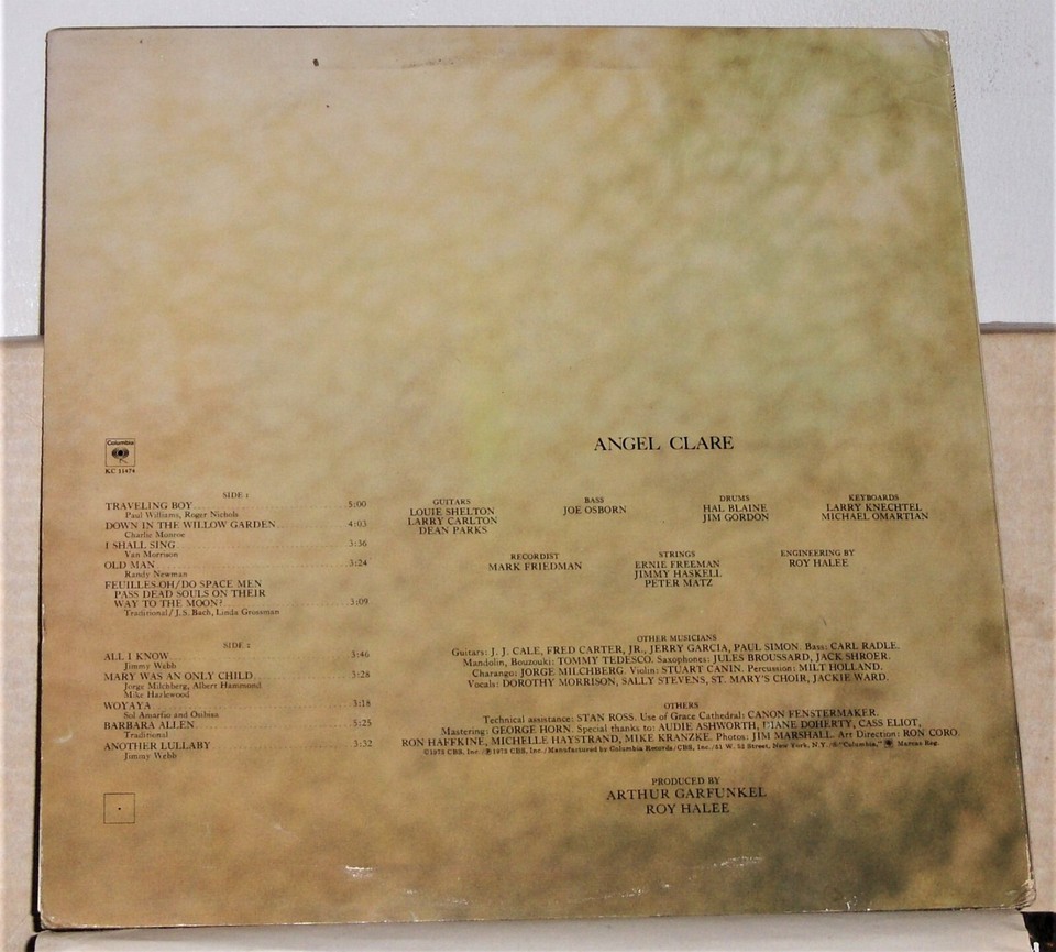 Art Garfunkel - Angel Clare - 1973 Vinyl LP Record Album | eBay