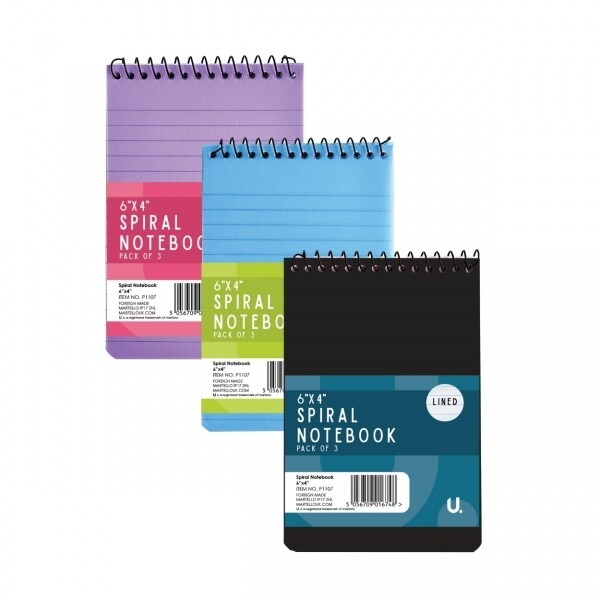 SPIRAL NOTEBOOK A6 A7 LINED POCKET NOTEPAD JOTTA MINI MULTICOLOURED ...