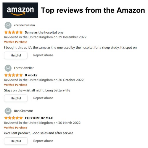 Checkme O2 Max Wrist Pulse Oximeter Blood Oxygen Meter with free App ...