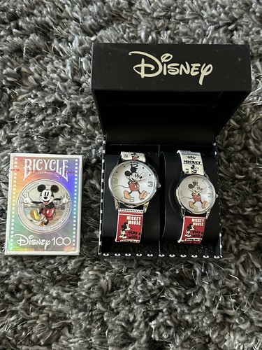 Disney’s Mickey Mouse Watch Set Him And Hers With Card Deck | eBay