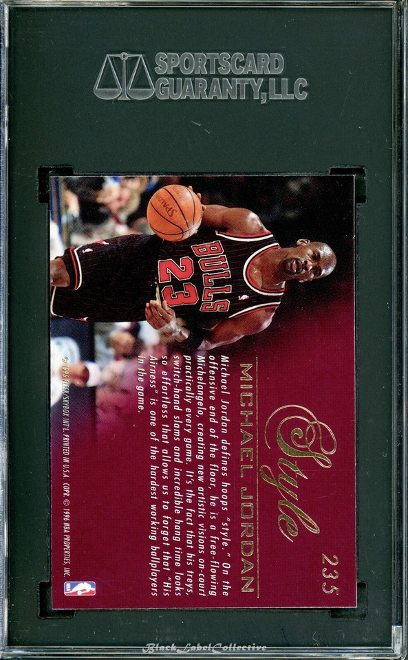 1995-96 Flair Michael Jordan #235 Chicago Bulls Basketball GOAT HOF SGC ...
