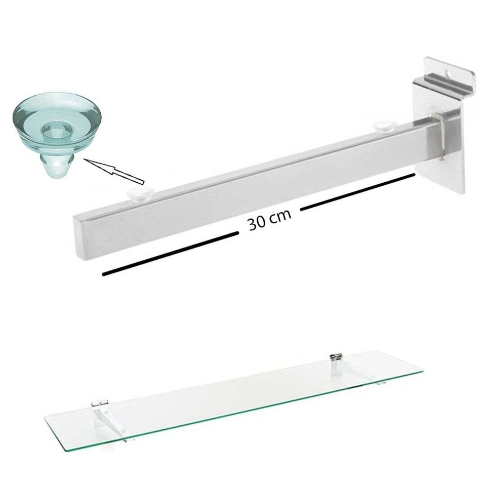 Clear Tempered Glass Shelf Panel Storage Sheet Shelving Display ...