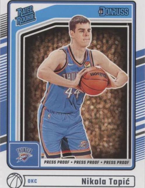 2024-25 Panini Donruss - Rated Rookie Nikola Topic #208 Press Proof ...