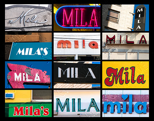 MILA Name Poster featuring photos of actual signs | eBay
