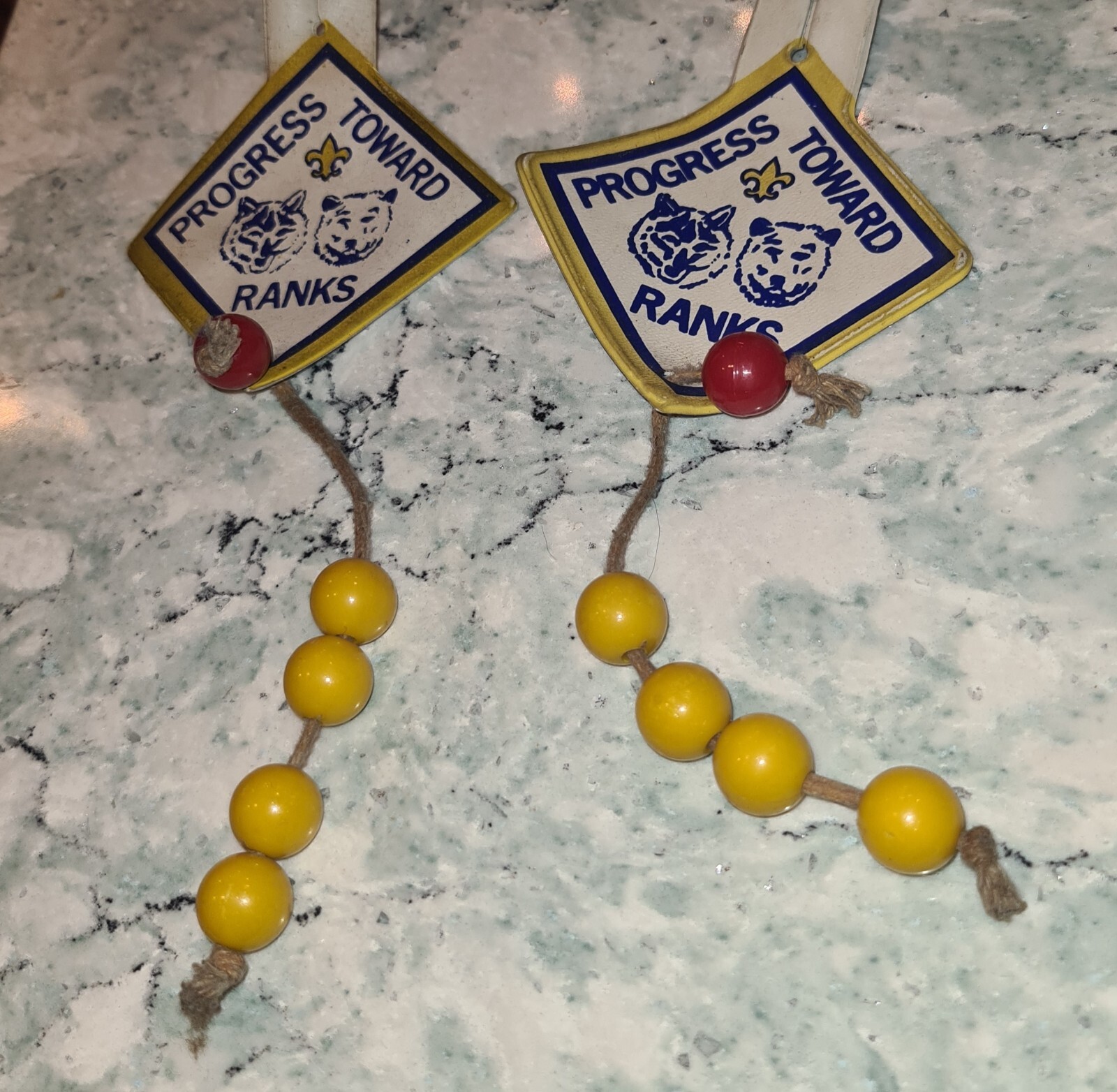 2 BOY CUB SCOUTS PROGRESS TOWARD RANKS FOB with 4 beads BSA Scout | eBay