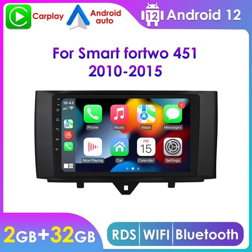 Android 12.0 FM Car Radio Stereo Carplay GPS Navi For Smart Fortwo 451 2011-2015 | eBay