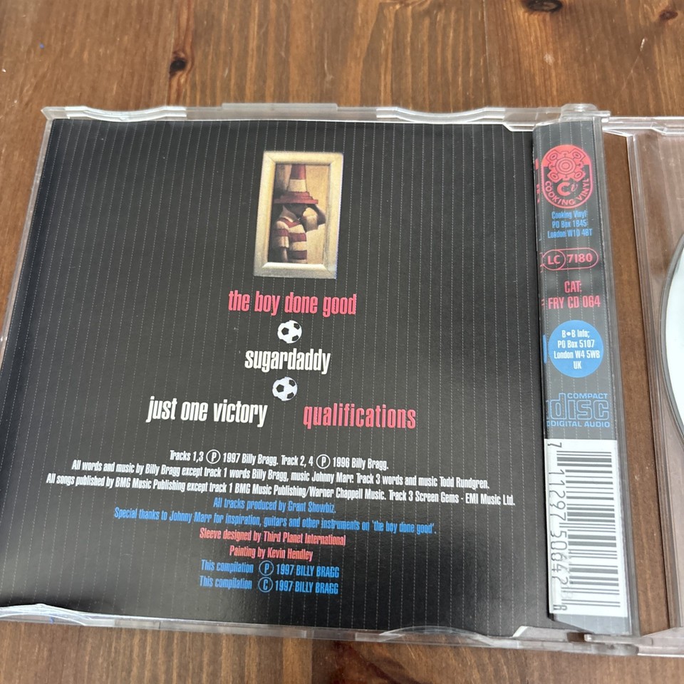 Billy Bragg : The Boy Done Good (Cooking Vinyl, 1997) CD Single #1 ...