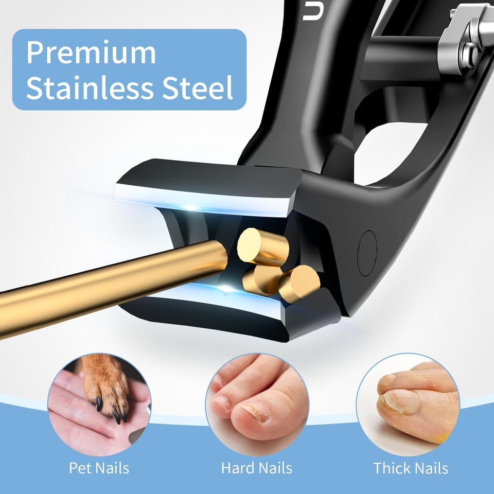 Toenail Clippers for Seniors Thick Toenails, Angled Head Toe Nail ...