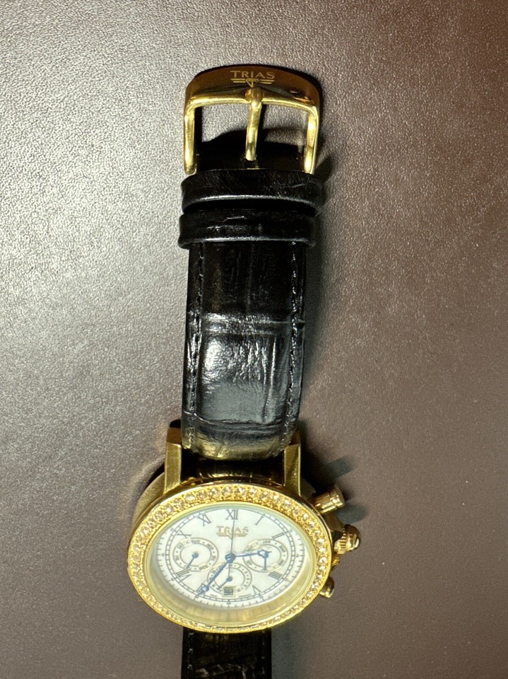 Trias Germany Multifunction Day/Date Automatic Watch Stainless Gold ...