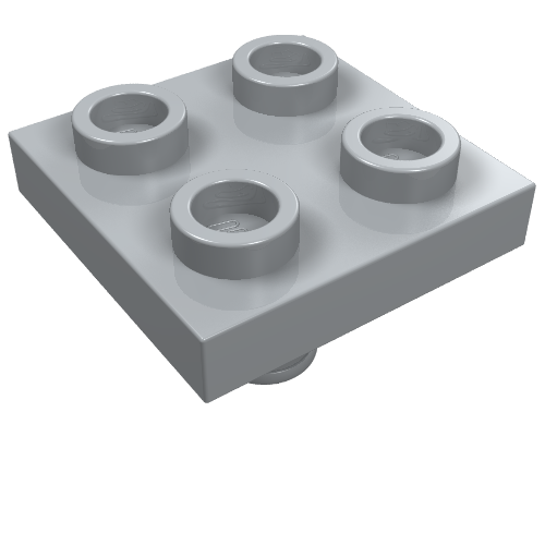 10x LEGO® Part 2476 - Plate, Modified 2 x 2 with Pin on Bottom | eBay.de