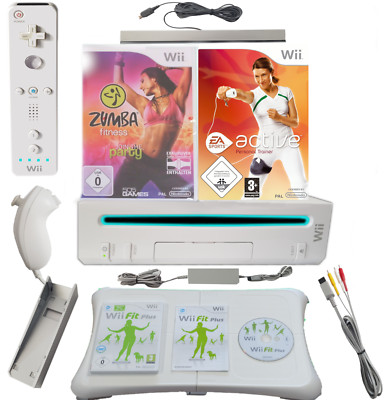Nintendo Wii Konsole Fitness Set + Balanceboard + Fit +Zumba & EA ...